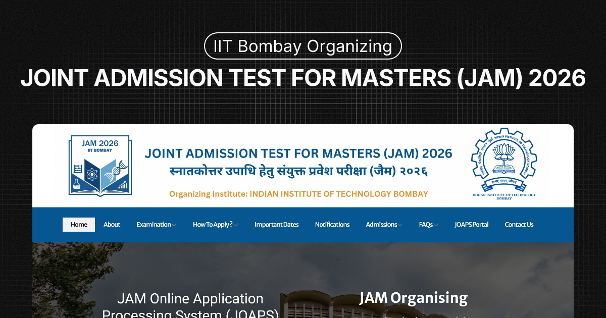 JAM 2026 | Official Website by IIT Bombay